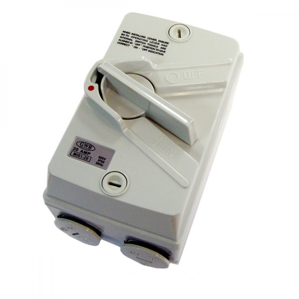 1 Pole 20A 1PH 240V Isolating Switch IP66